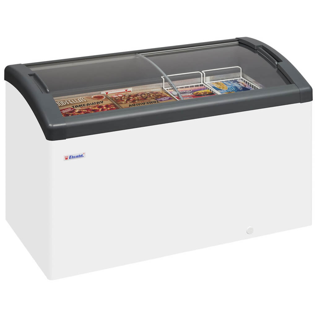 Sliding Curved Glass Lid Chest Freezer - Cater2 Ltd - Catering ...
