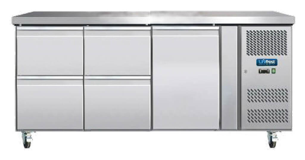Unifrost 4 Drawers, 1 Door Professional Counter Refrigerator - Cater2 ...