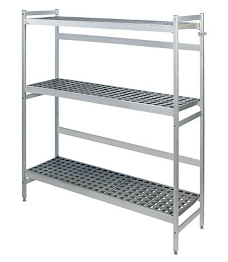 Coolblok Full 3 Tier Modular Shelving Set with 2 Post Frames - Cater2 ...