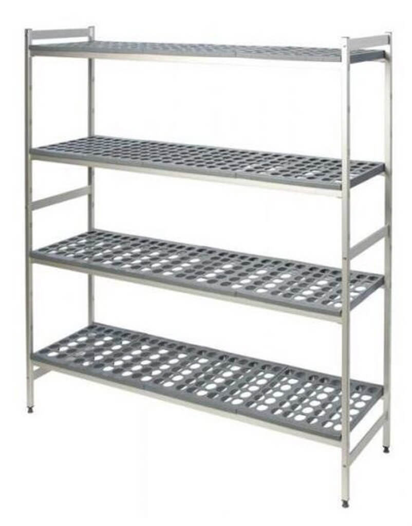 Coolblok Full 4 Tier Modular Shelving Set with 2 Post Frames - Cater2 ...